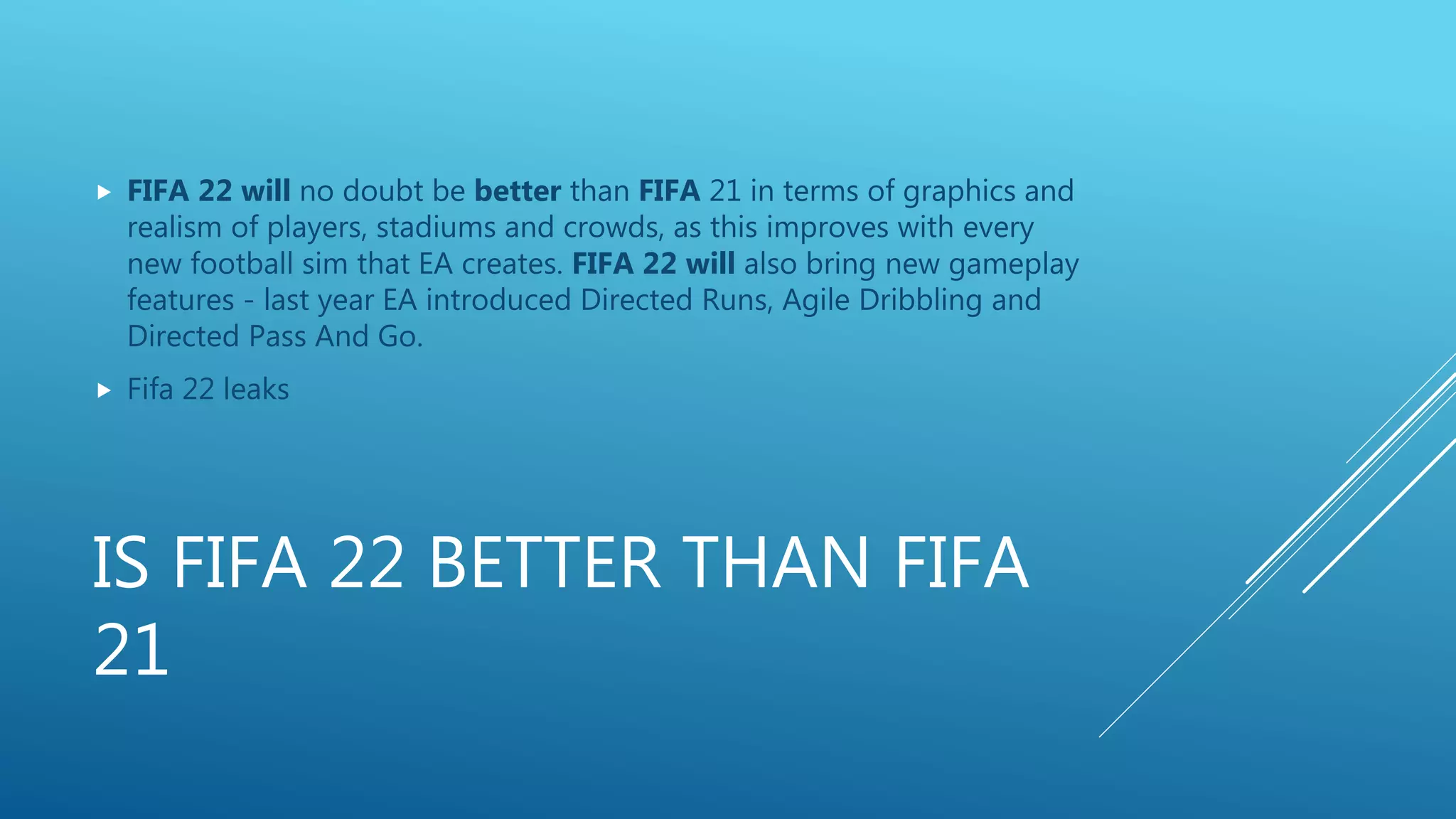 Fifa 22 leaks | PPTX | Console Games | Video Gaming
