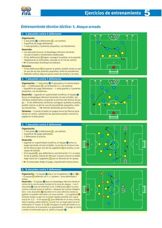 Ejercicios de entrenamiento técnico-táctico - FIFA COACHING | PDF