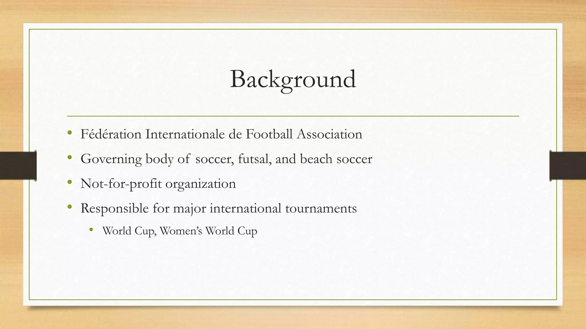 FIFA Company Presentation | PPTX