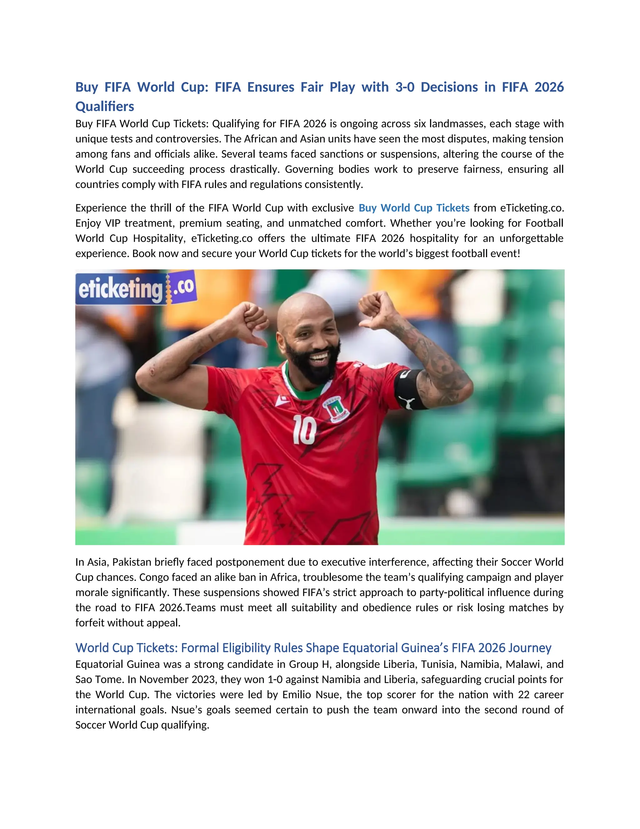 FIFA Ensures Fair Play with 3-0 Decisions in FIFA 2026 Qualifiers.docx