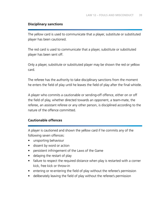FIFA Laws of the Game | PDF