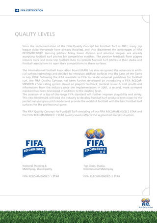 Fifa quality concept for football t urf | PDF