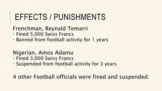 Fifa scam crisis | PPTX | Soccer | Sports