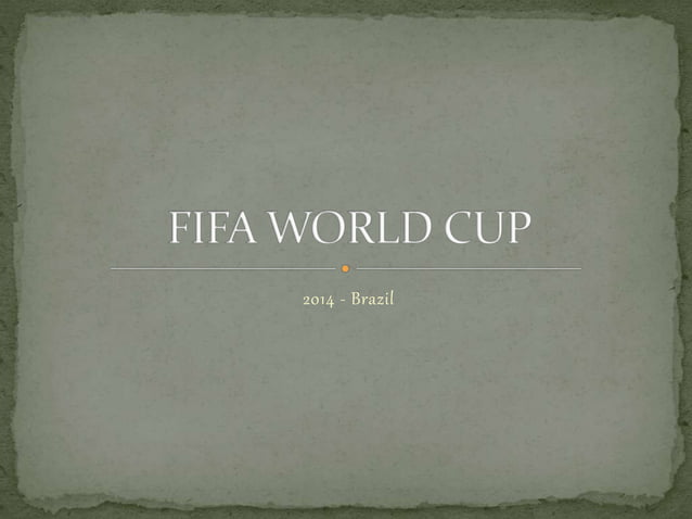 Fifa world cup | PPT