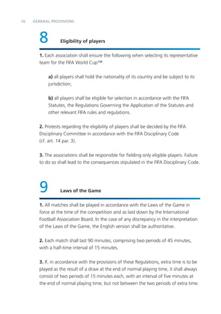 Fifa World Cup 2014 Brasil Regulations | PDF