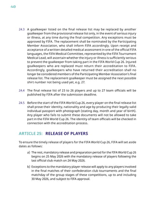FIFA WORLD CUP 2026 regulations.pdf FWC2026 reg. | PDF