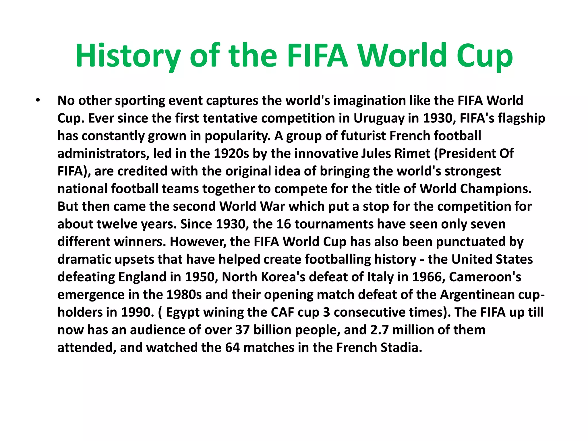 Fifa World Cup Presentation #1 | PPTX