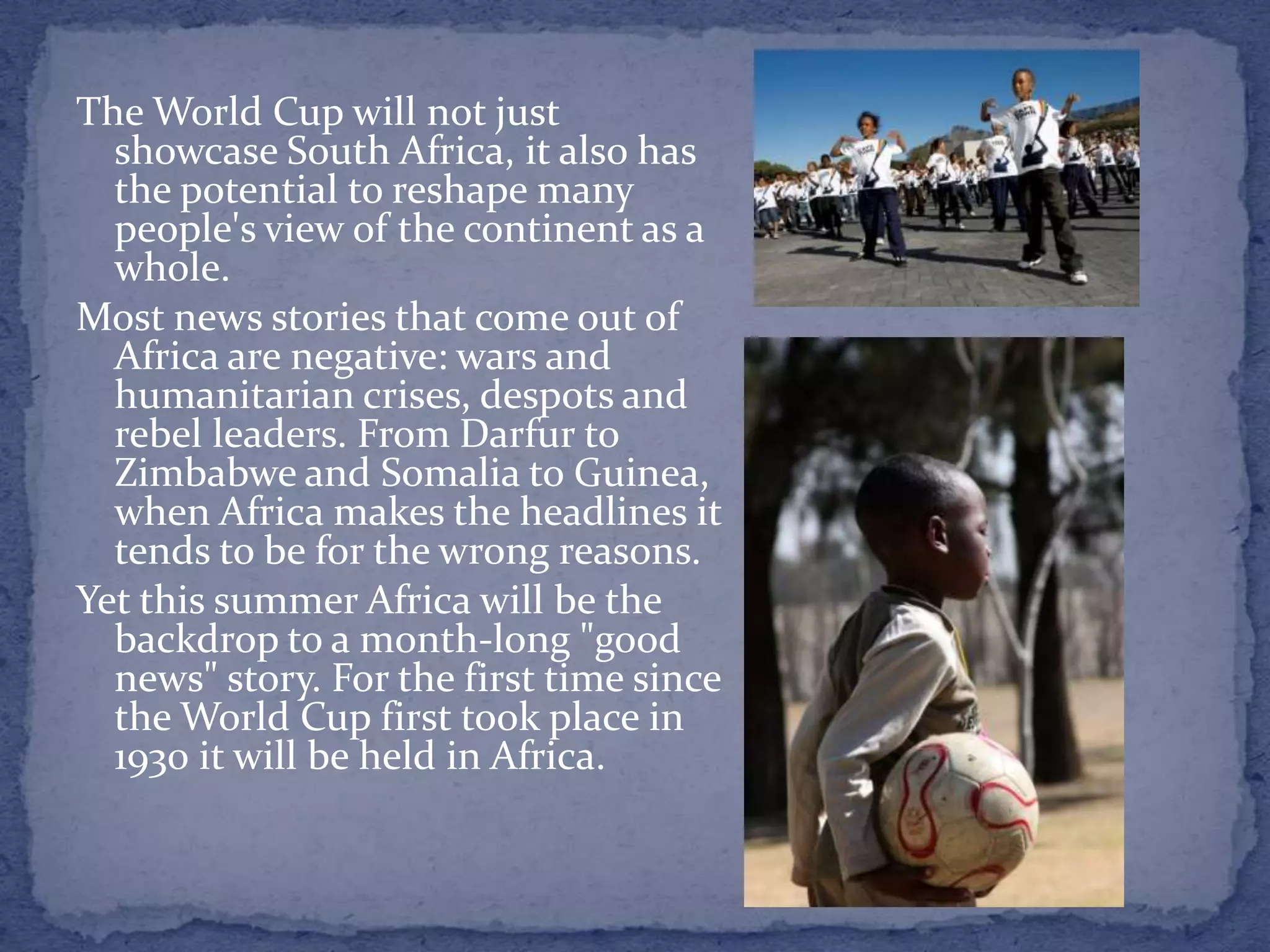 Fifa world cup south africa 2010 | PPTX | Africa Travel | Travel Locations