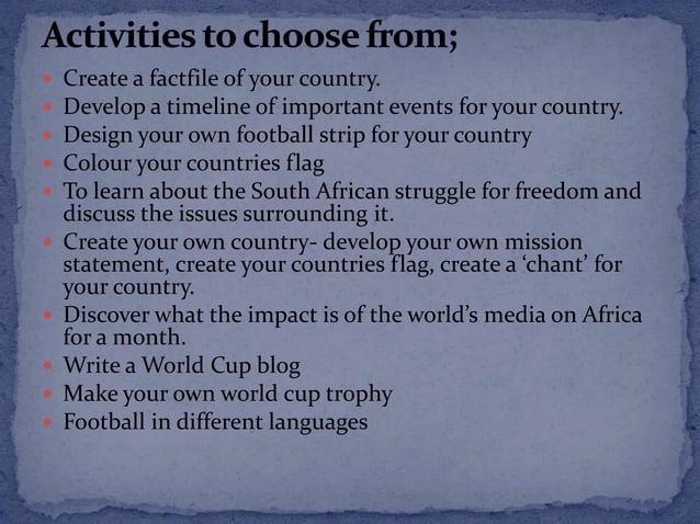 Fifa world cup south africa 2010 | PPTX | Africa Travel | Travel Locations