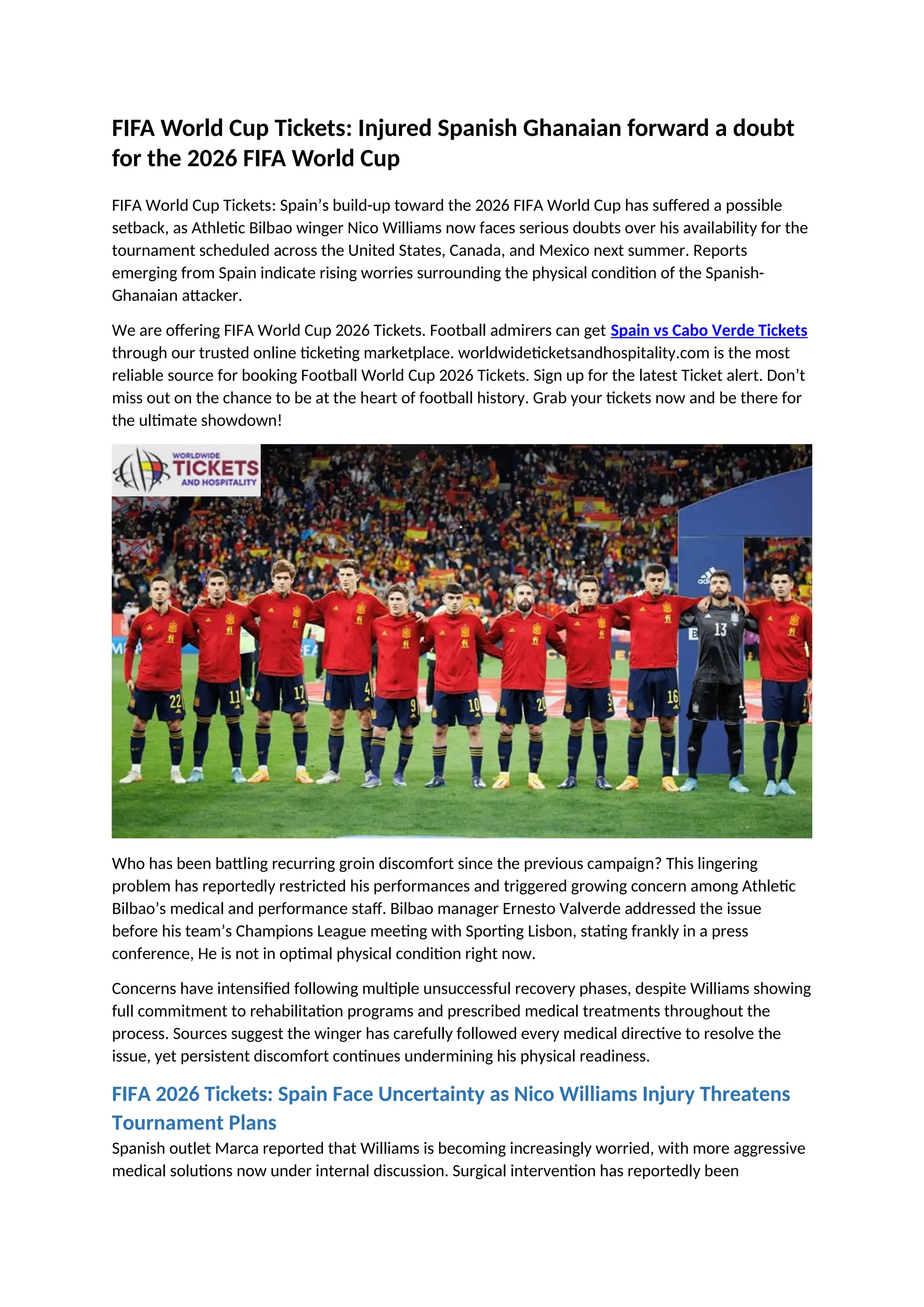 FIFA World Cup Tickets Injured Spanish Ghanaian forward a doubt for the ...