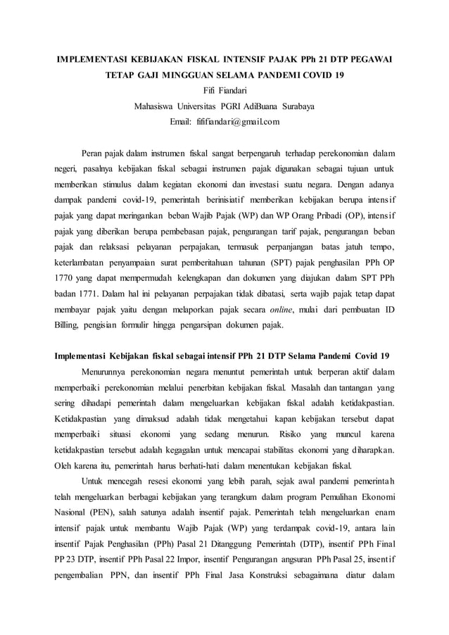 Fifi fiandari 181600174 artikel | PDF