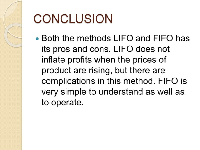 FIFO and LIFO | PPTX