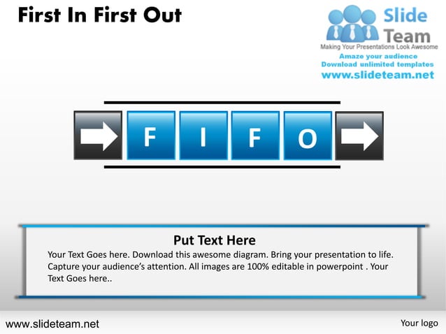 Fifo first in first out powerpoint presentation templates. | PPT