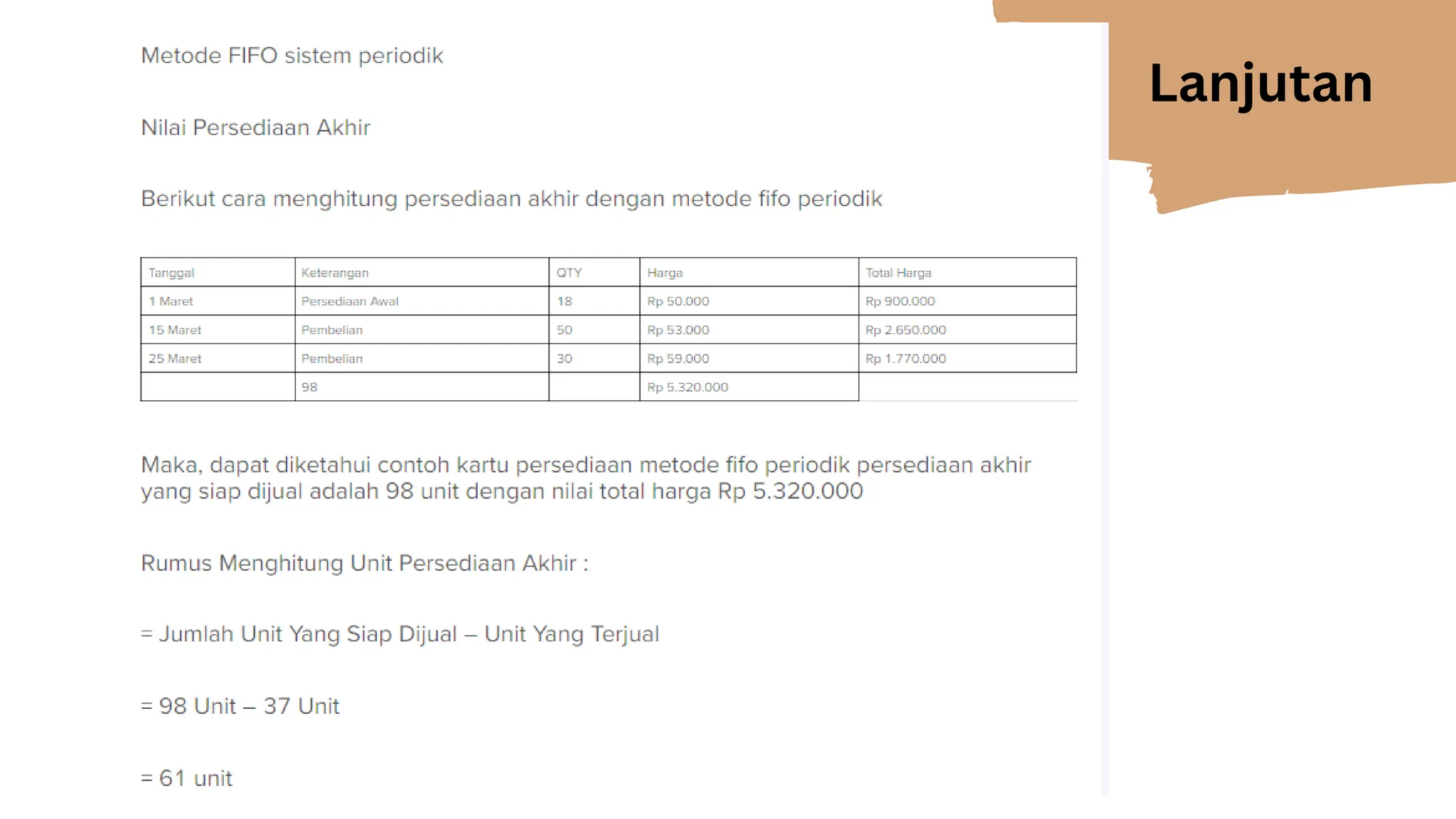 Digital Operation -Metode Persediaan FIFO LIFO | PPT