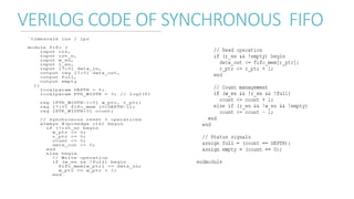 Comprehensive Overview of FIFO Memory: Types, Operations, and Verilog ...