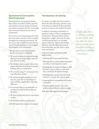 Conversations About Forgiveness Facilitator Guide | PDF