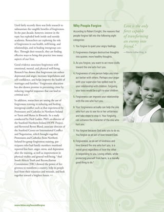 Conversations About Forgiveness Facilitator Guide | PDF