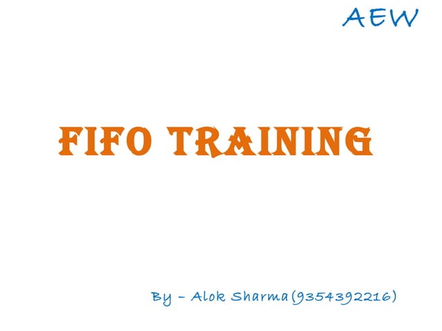 Fifo training | PPT