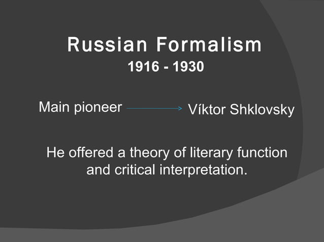 Fifteen years of russian formalism | PPT