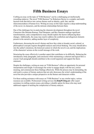 Fifth Business Essays.pdf