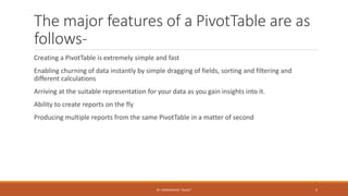 Using PIVOT Tables in Excel | PPTX