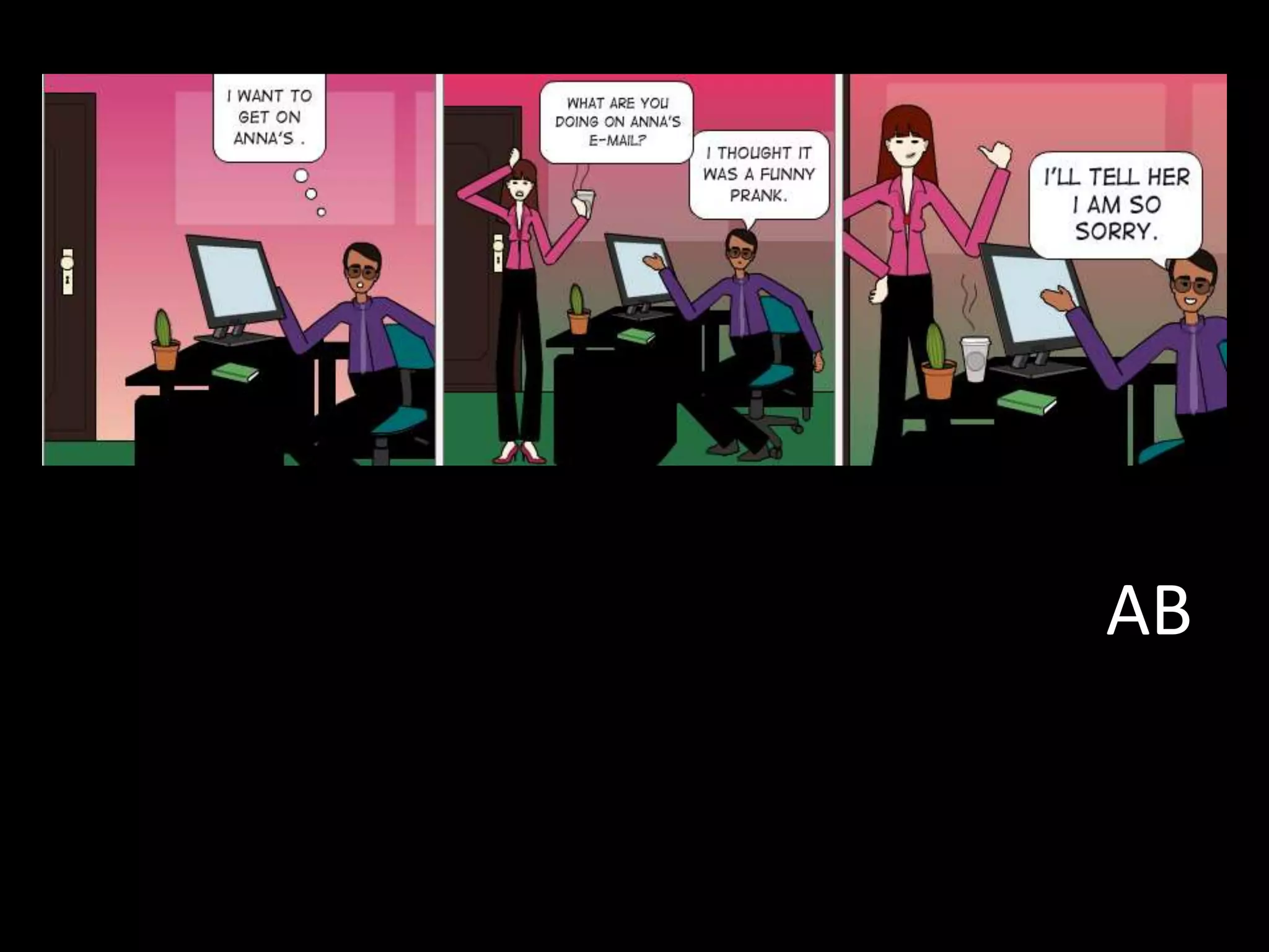 Fifth Grade Cyber Bullying Bystander Cartoons | PPTX