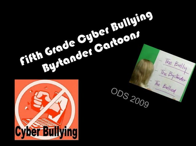 Fifth Grade Cyber Bullying Bystander Cartoons | PPTX