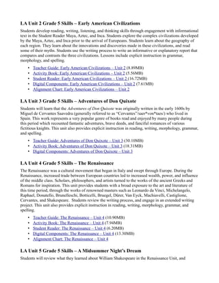 Fifth grade language arts lessons & activities by core knowledge | PDF