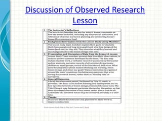 Fifth Grade Lesson Study Cycle Report | PPT