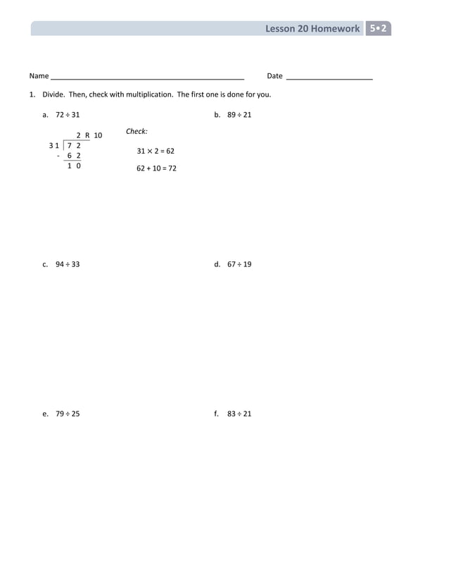 Fifth grade module 2 homework | PDF