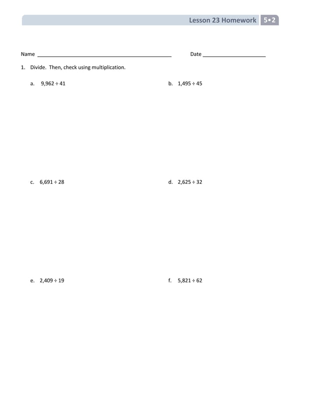 Fifth grade module 2 homework | PDF