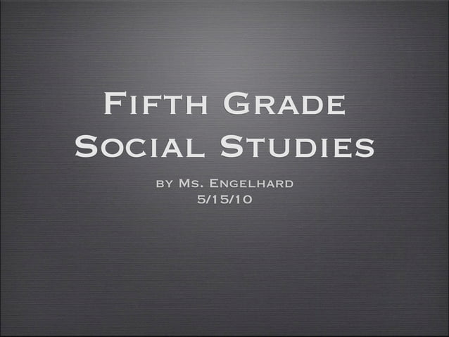 Fifth Grade Social Studies Outline | KEY