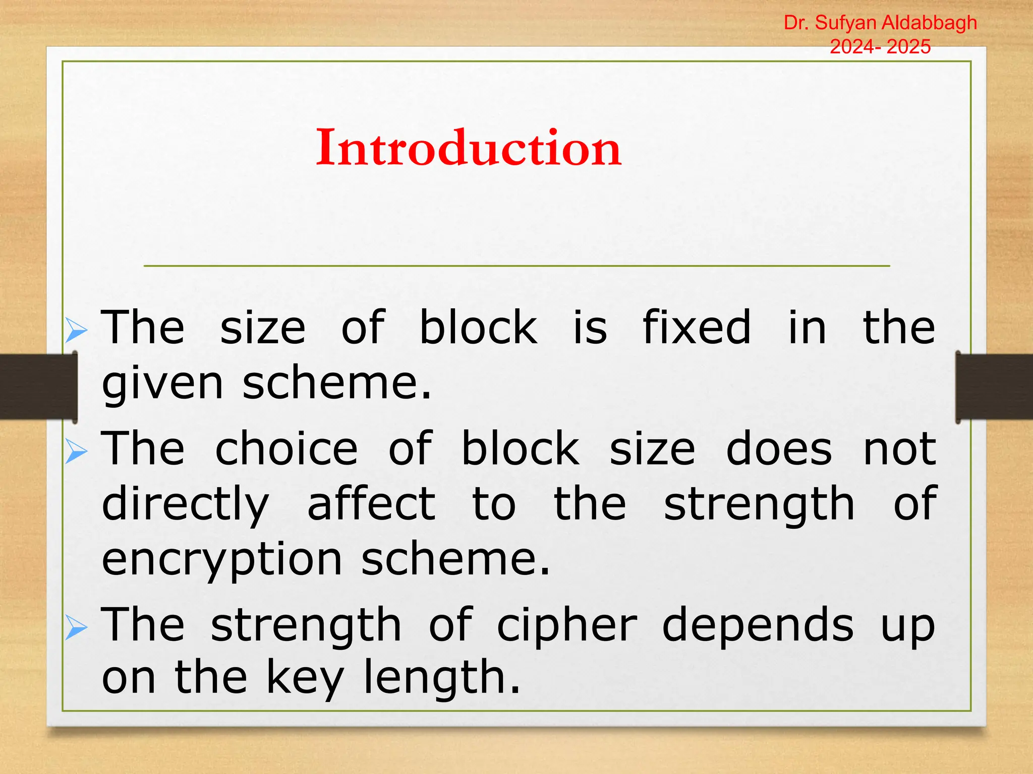 Fifth Lecture - Block Cipher cryptography | PDF