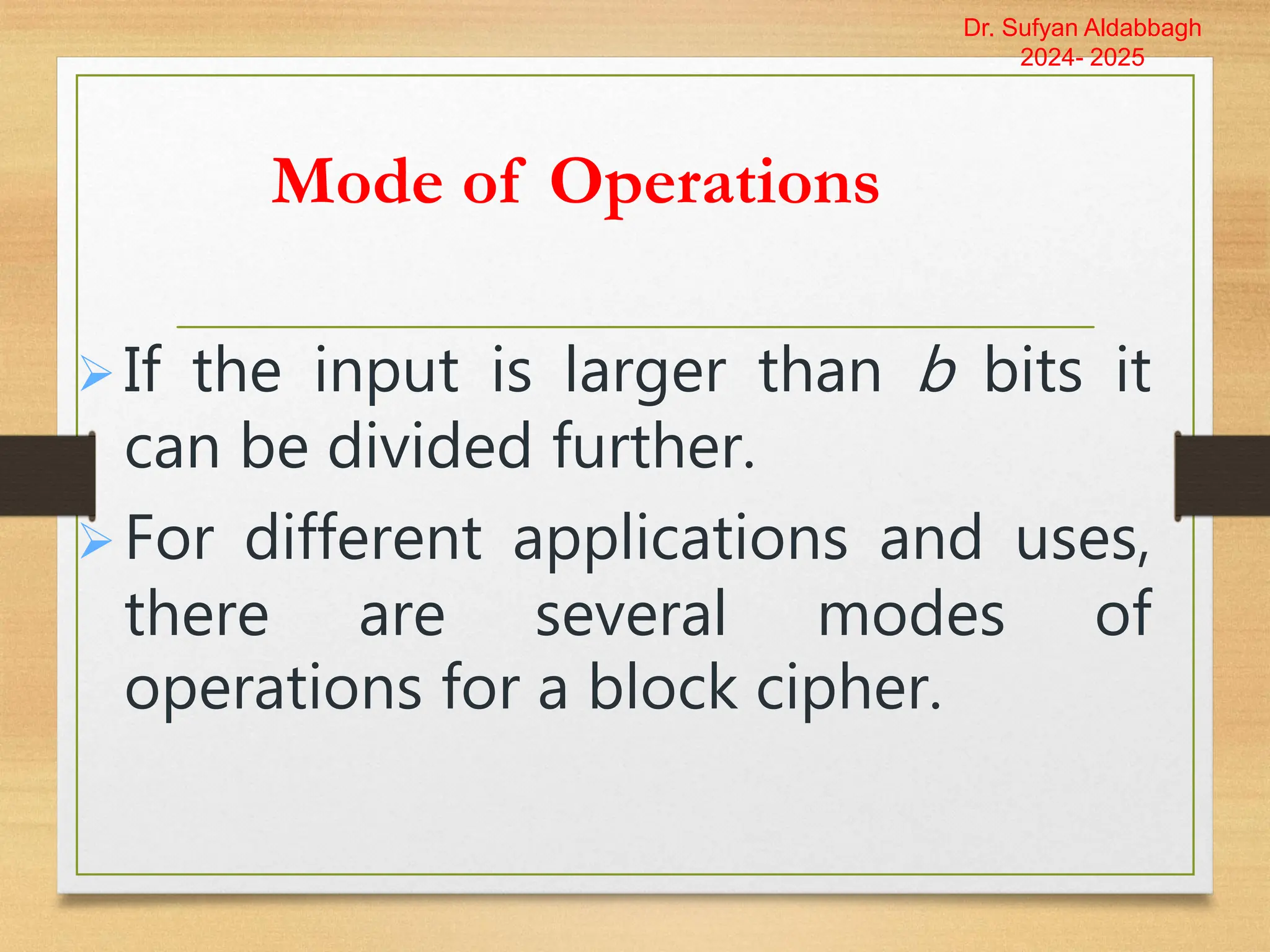 Fifth Lecture - Block Cipher cryptography | PDF
