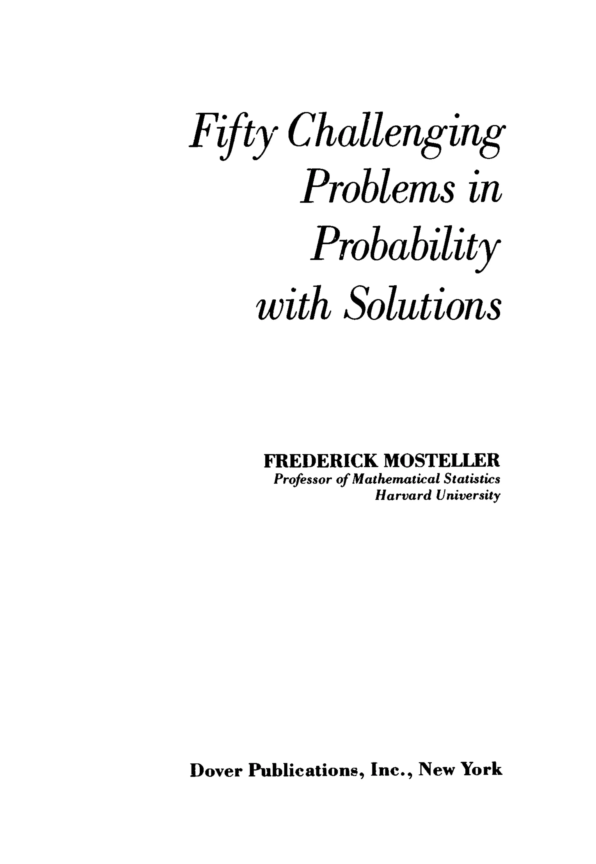 Fifty challenging-problems-in-probability-with-solutions | PDF