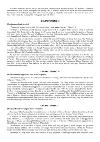 Fifty Marks of Pharisees | PDF