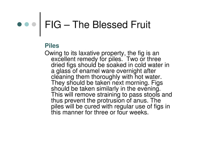 Fig - The Blessed Fruit | PPT