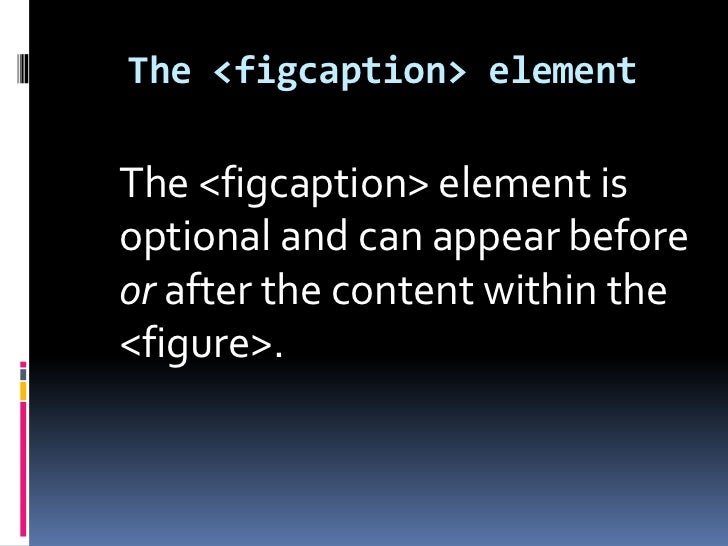 Figcaption Element