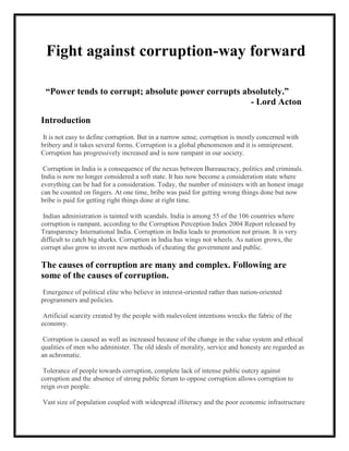 Fight against corruption souvik bhaumik | PDF