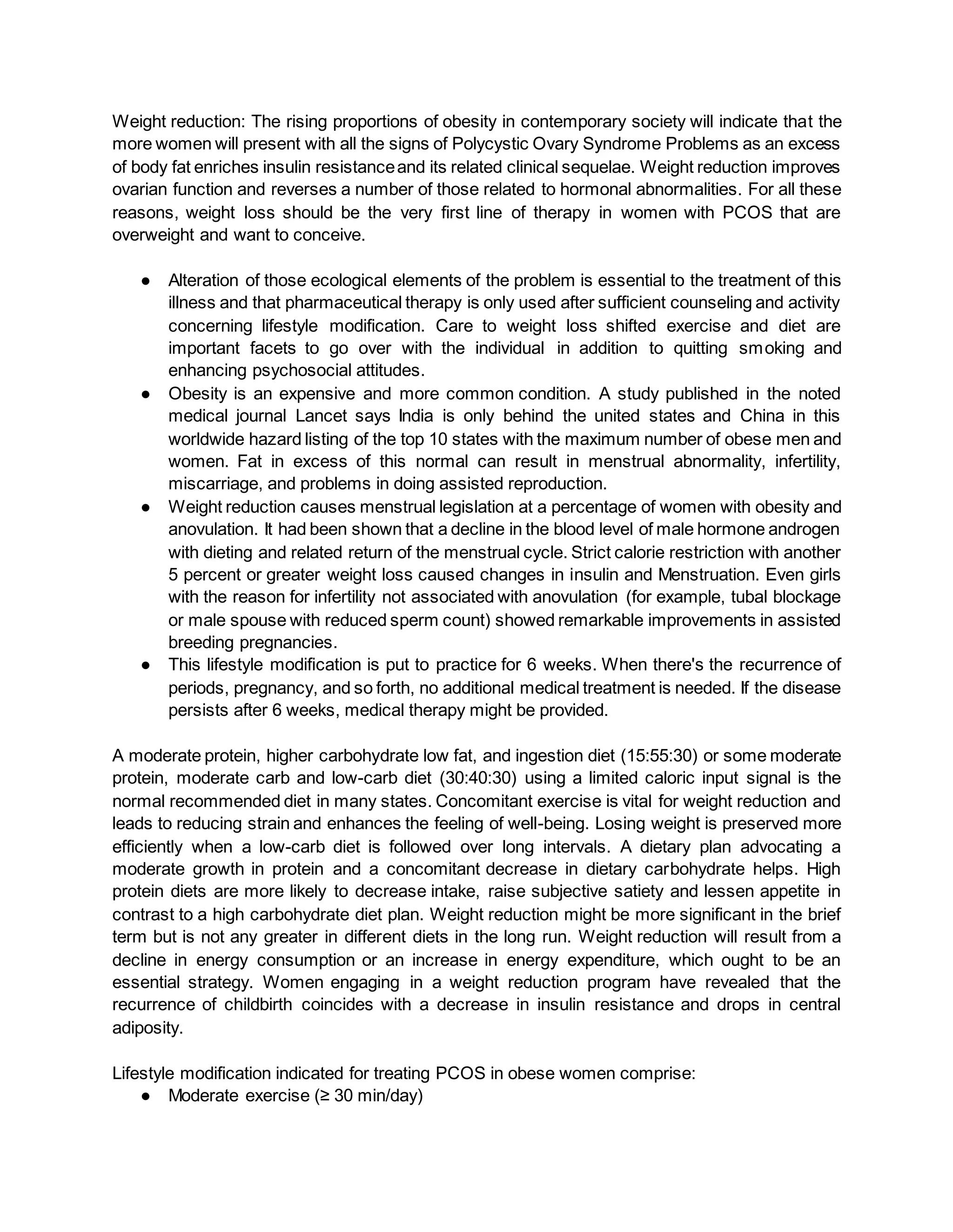 Fight against polycystic ovary syndrome problems (pcos pcod) | DOCX