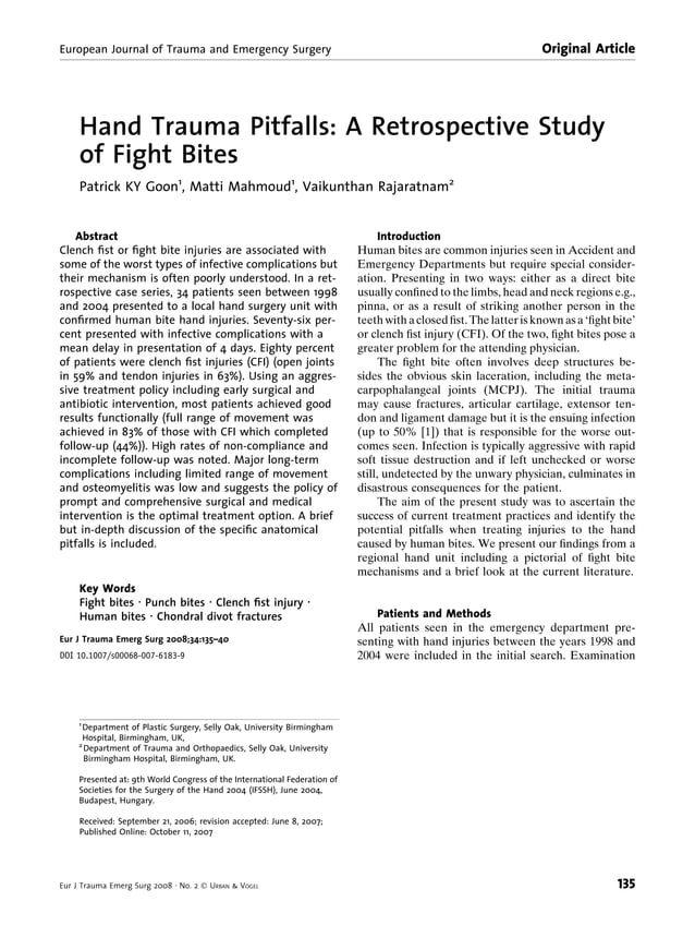 Fight Bite Article | PDF