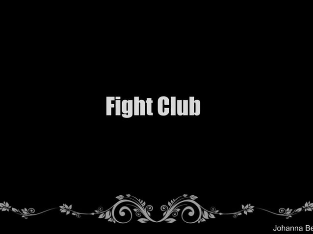 Fight Club - Genre and Character List | PPT