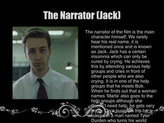 Fight Club - Genre and Character List | PPTX