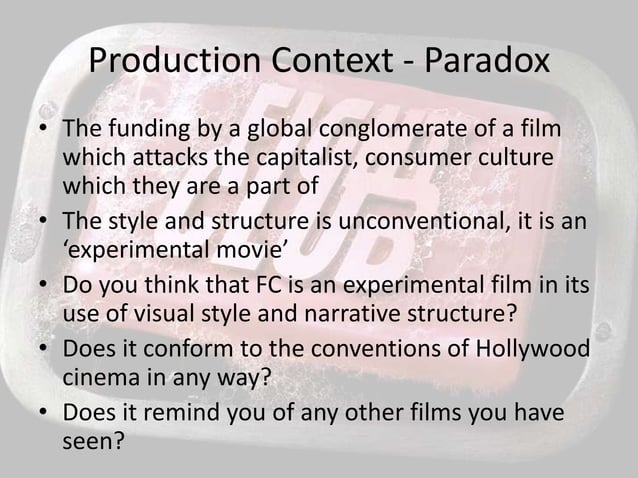 Fight club Intro | PPTX