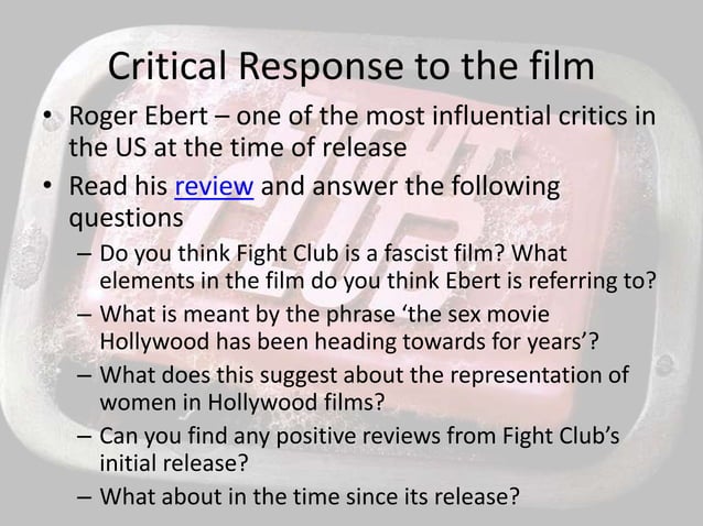 Fight club Intro | PPTX