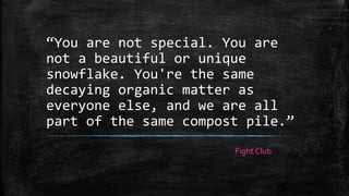 Fight club, Palahniuk | PPTX