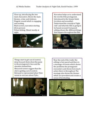 Fight club Trailer Analysis | DOCX