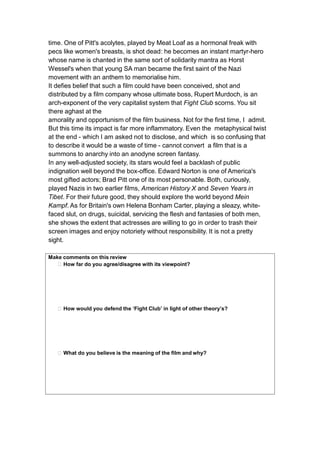 Fight club booklet | PPTX