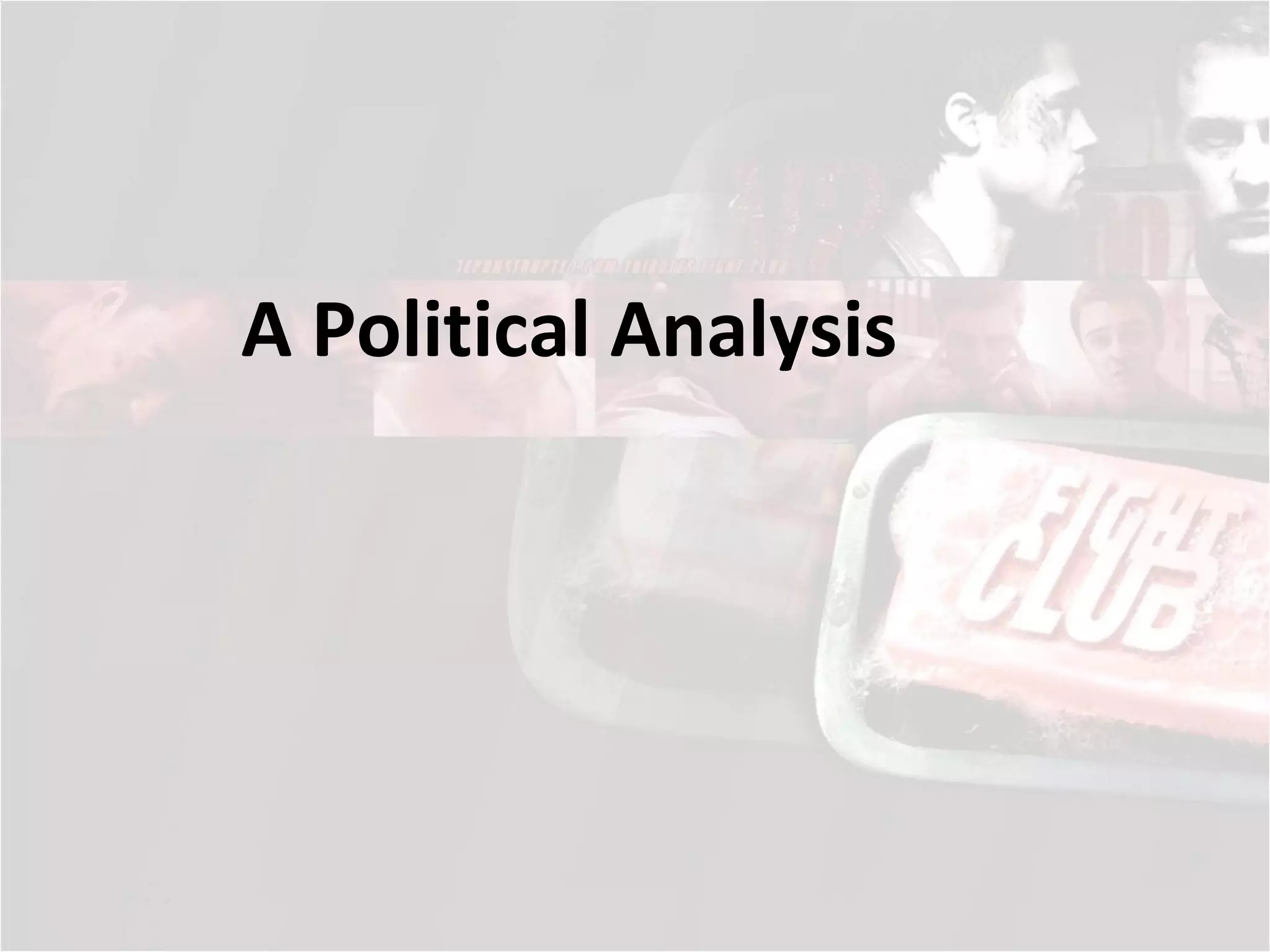Fight Club and Marxism | PPT