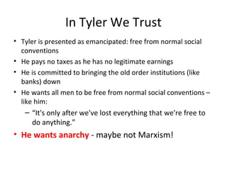 Fight Club and Marxism | PPT